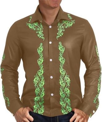 Generic T-shirt pour homme - Motif r&eacute;tro europ&eacute;en occidental - Imprim&eacute; - D&eacute;contract&eacute; - Confortable - Tendance - Commerce ext&eacute;rieur - Entreprise - Revers - Che