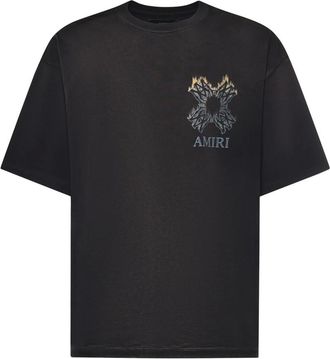 Amiri Homme, Tops, Noir, Taille: S Quad Ma Cotton T-Shirt