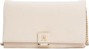 Tommy Hilfiger Femme Chain Flap Bag with Removable Crossbody Strap Bandoulière, Sugarcane, Taille Unique