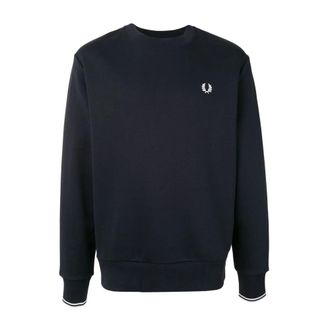Fred Perry L&auml;ssiger Sweatshirt mit Rundhalsausschnitt - - Sweatshirts & Hoodies - Herren - Blau - XL