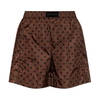 Ganni Femme, Shorts, Brun, Taille: 38 FR Shorts &agrave; pois