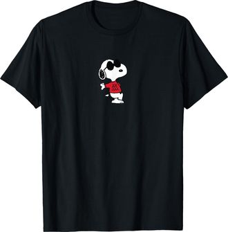 Peanuts Erdnüsse Snoopy Joe Cool Unisex Erwachsene Kurzarm T-Shirt Schwarz S