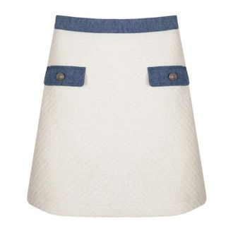 Jovonna London Moss Rock - - Skirts - Damen - Wei&szlig; - M