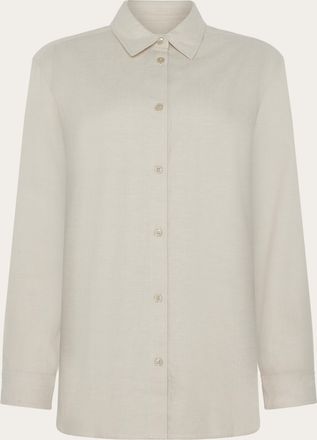 Knowledge Cotton Apparel Damen vegan Hemd Damen Flanell Light Feather Gray