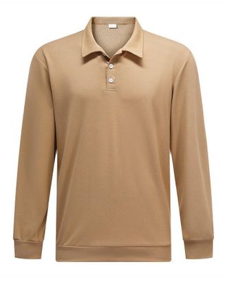 AlltheMen Poloshirt Regular Fit Langarm-Poloshirt mit Polokragen
