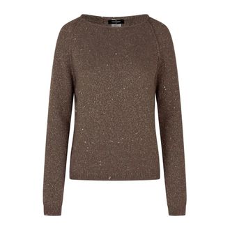 Gran Sasso Pull Marinara &agrave; col rond - Femme - Pulls - Brun - Taille: 46 FR
