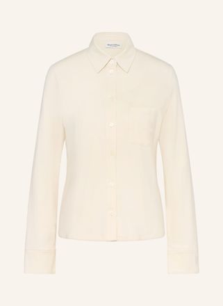Marc O'Polo Marc Opolo Hemdbluse Aus Jersey weiss