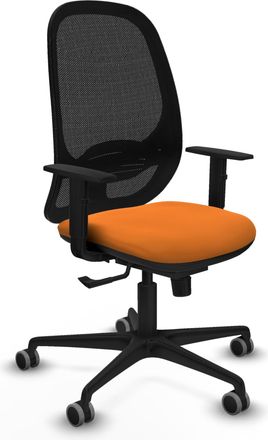 Piqueras y Crespo Cilanco Studiostuhl mit 1D-Armlehnen, h&ouml;henverstellbare Lendenwirbelst&uuml;tze, ausgestattet mit 3 Positionen und Schneideschaum, mit Rollen von 65 mm, Pa