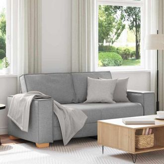 vidaXL Canap&eacute; 2 places Gris nuage 140 cm Tissu Vidaxl