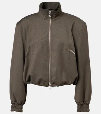 The Attico Bomber en laine vierge m&eacute;lang&eacute;e