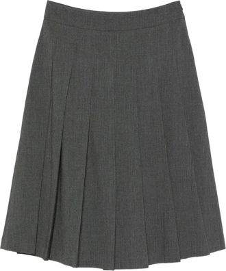 DRHOPE Rock mit Falten - Grau