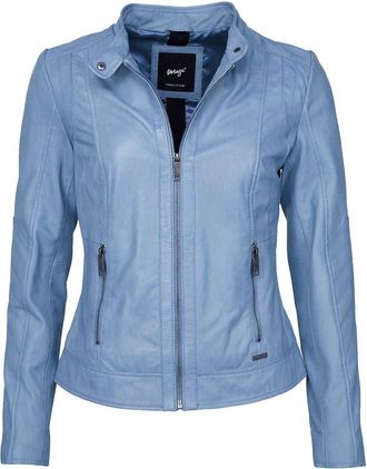 Maze Damen Lederjacke Marcie Lightblue XS