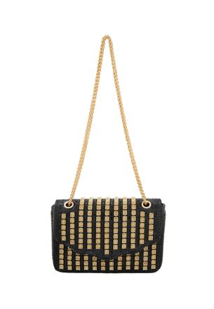 Faina Klappentasche Klappentasche Frauen schwarzes Gold