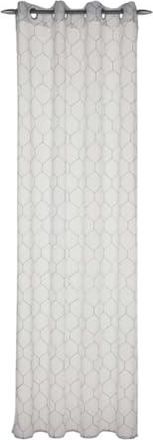 Gardinia Sehlbach Fertiggardine mit Ösen, Waben Stickerei, Weiß, 135 x 245 cm Gardinen, Elegantes Design, Einfache Anbringung, Individuell Anpassbar, Lichtdurc