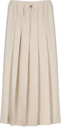 Fabiana Filippi Femme, Jupes, Beige, Taille: 36 FR Jupe Midi Pliss&eacute;e