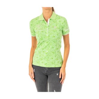 La Martina Bedrucktes Kurzarm-Poloshirt - - Tops - Damen - Gr&uuml;n - S