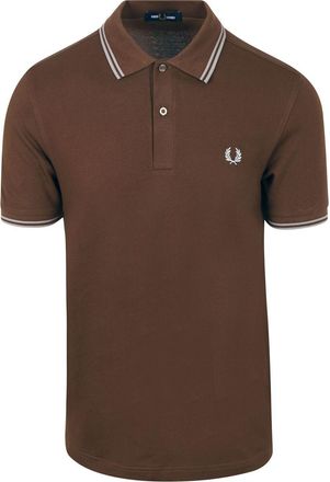 Fred Perry Polo Twin Tipped M3600 Marron 49A