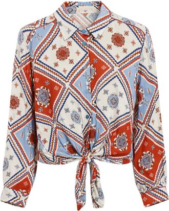 iBlues Femme, Blouses et Chemises, Multicolore, Taille: 40 FR Chemise Imprim&eacute;e en Twill de Viscose