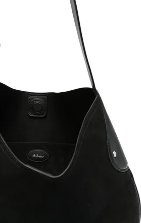 Mulberry Suede Leather Tote Bag - Black