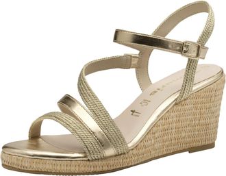 Tamaris Sandalette Damen Keilabsatz metallic,EU 40