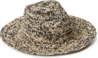 Saison 1865 Chapeau en paille tachet&eacute; Fedora