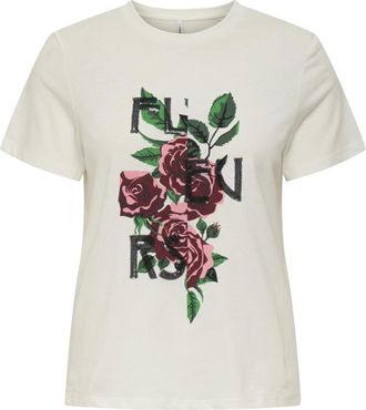 Only Onlkita Reg S/S Flowers Top Box JRS