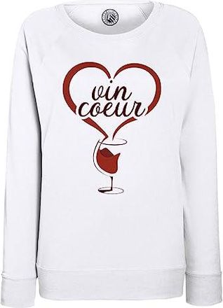 Fabulous Sweatshirt Femme Blanc Vin Coeur Alcool Humour