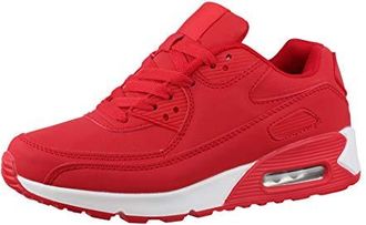 Elara Chaussures à la Mode Femmes Hommes de Course Sport Baskets Chunkyrayan Y011-H011 Red-39