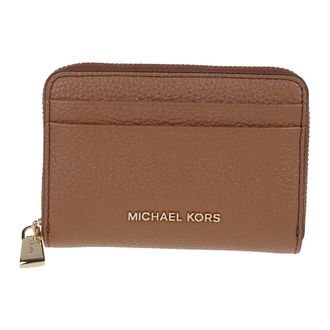 Michael Kors Femme, Accessoires, Brun, Taille: ONE Size Jet Set Small Pebbled Leather Zip-Around Card Case