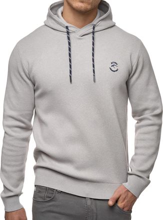 Indicode Herren Longview Sweatshirt mit Kapuze | Hoodie Kapuzenpullover f&uuml;r M&auml;nner Lt Grey Mix, M