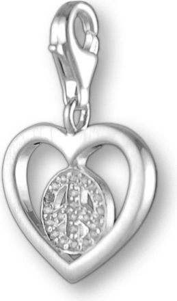 Melina 925 Damen-Charm Anhänger Herz 925 Sterling Silber 1801248