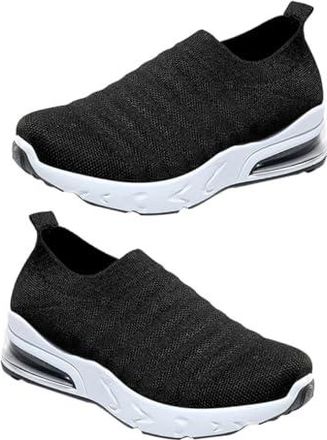 Hemobllo Chaussures de Sport Respirantes Maille pour Femme Baskets Running Légères à Semelle Coussinée Antidérapante Chaussures Décontractées Basses