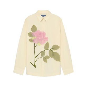 KidSuper Studios Homme, Chemises, Beige, Taille: XL Chemise avec appliqu&eacute;s de fleurs