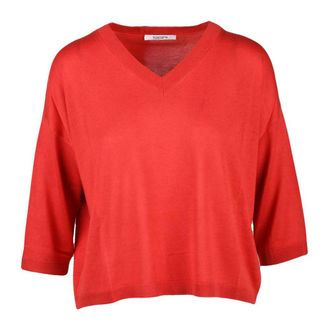 KANGRA V-Ausschnitt Pullover - - Knitwear - Damen - Rot - XS