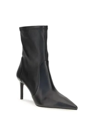 Stuart Weitzman Womens Power Ankle Boots Black Calf Leather Bos Taurus