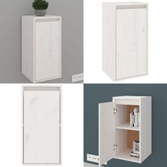 vidaXL Vidaxl - Wandschrank Wei&szlig; 30x30x60 cm Massivholz Kiefer - Wandregal - Holzwandregal - Regal Wei&szlig; - H&auml;ngeschrank - Speicherl&ouml;sung - Home & Living