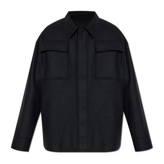 Jil Sander Homme, Chemises, Noir, Taille: L Chemise en laine