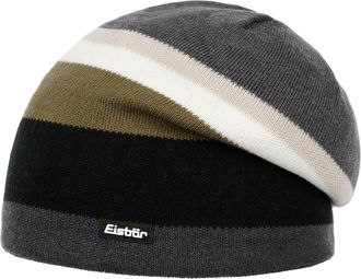Eisb&auml;r Miron 2.0 Beanie Strickm&uuml;tze Winterm&uuml;tze Streifenm&uuml;tze Skim&uuml;tze Damen/Herren - Made in Austria mit Futter Winter Herbst-Winter - One Size Khaki
