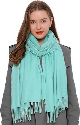 DonDon &Eacute;charpe femme hiver chaud et douce Ch&acirc;le Etole Foulard 185 x 65 cm - menthe verte