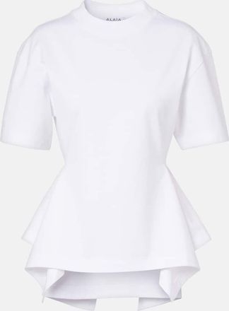 Alaia Ala&iuml;a T-Shirt aus Baumwollpopeline