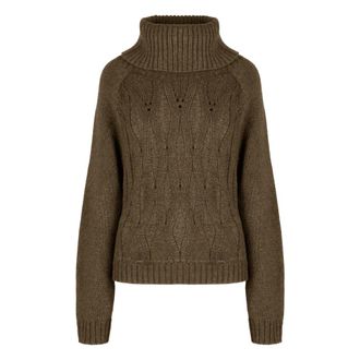 Bomboogie Femme, Pulls, Brun, Taille: 36 FR Short High Neck Soft Touch Sweater