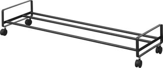 Yamazaki Tableware Yamazaki 1623 TOWER Schuhregal mit Rollen, schwarz, Stahl/Nylon, minimalistisch, 83,5 x 27,5 x 14,5 cm