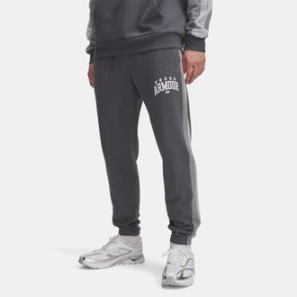 Under Armour Rival Fleece Colorblock Hose für Herren Castlerock / Mod Grau / Weiß XXL