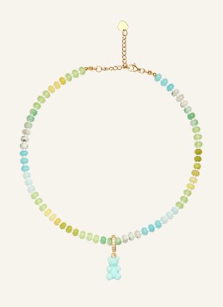 Crystal Haze Crystal Haze Halsketten Tropical Nostalgia Bear Necklace Blue By Glambou gold