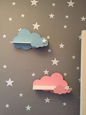 Homemania Regal, MDF, Blau, Rosa, Weiß