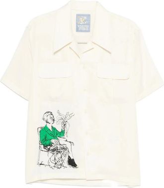 KidSuper Studios Homme, Chemises, Blanc, Taille: 2XL Graphic Pocket Shirt