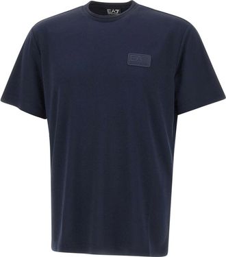Emporio Armani Emporio Armani Ea7, Homme, Tops, Bleu, Taille: S Lux Identity T-Shirt ras du cou