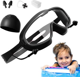 Generico Schwimmbrille f&uuml;r Erwachsene - Schwimmbrille f&uuml;r Schwimmbad | Weitsicht, wasserdicht, mit Nasenklammer und Ohrst&ouml;pseln f&uuml;r Schnorcheln,, Sport im Frei
