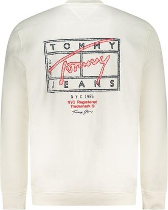 Tommy Hilfiger Logo-Print Cotton Sweatshirt - White