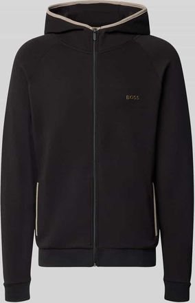 HUGO BOSS Regular Fit Sweatjacke aus Baumwoll-Mix